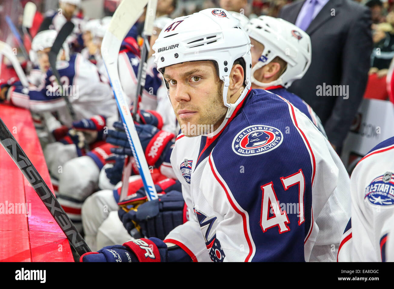Raleigh, North Carolina, USA. 7th Nov, 2014. Columbus Blue Jackets ...