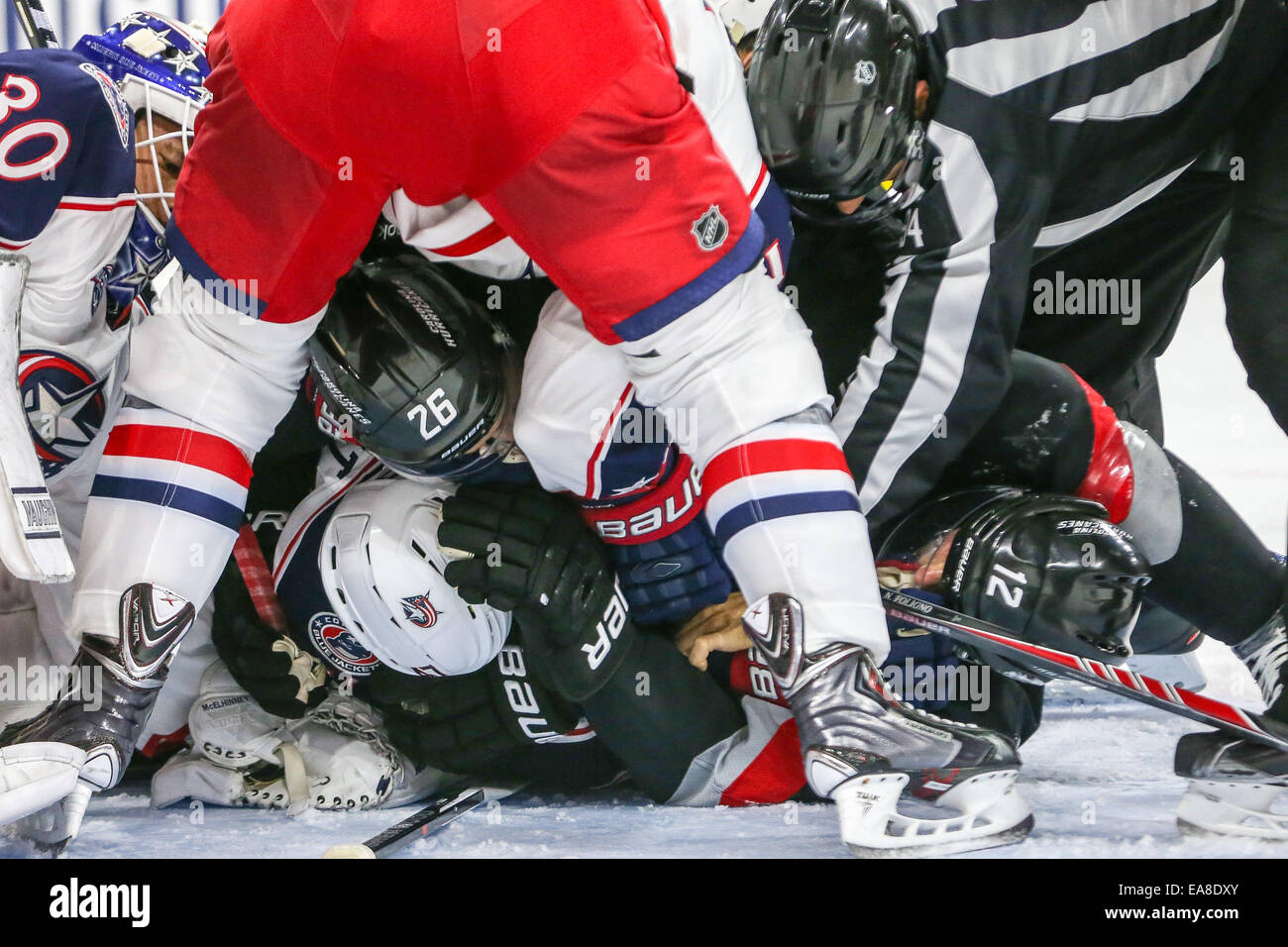 Raleigh, North Carolina, USA. 7th Nov, 2014. A pile up of Carolina ...