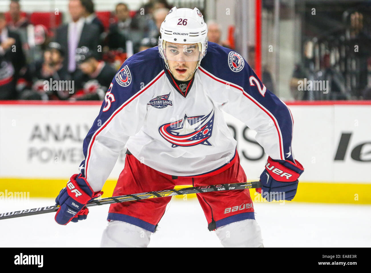 Raleigh, North Carolina, USA. 7th Nov, 2014. Columbus Blue Jackets ...