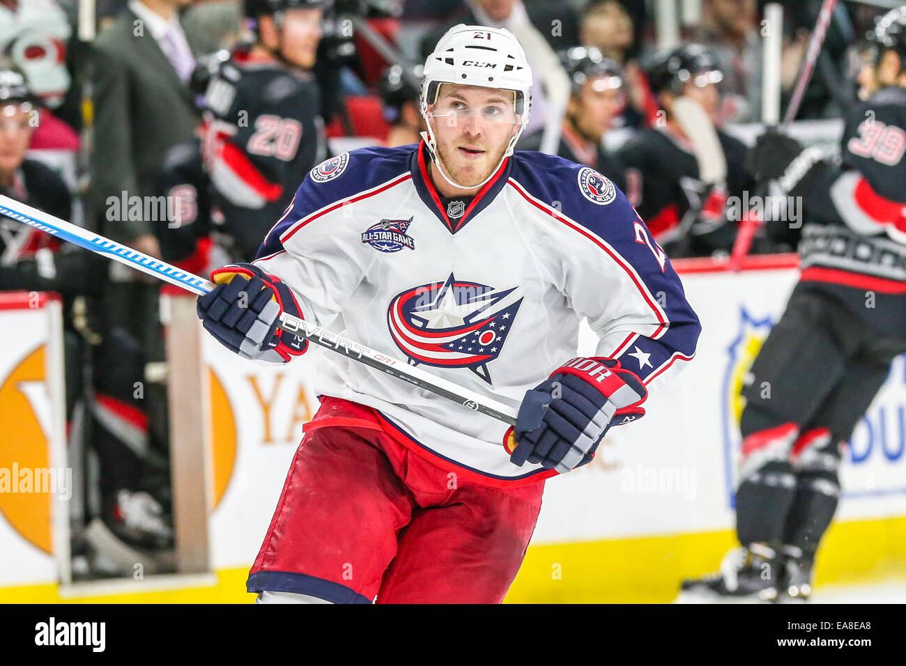 Raleigh, North Carolina, USA. 7th Nov, 2014. Columbus Blue Jackets ...