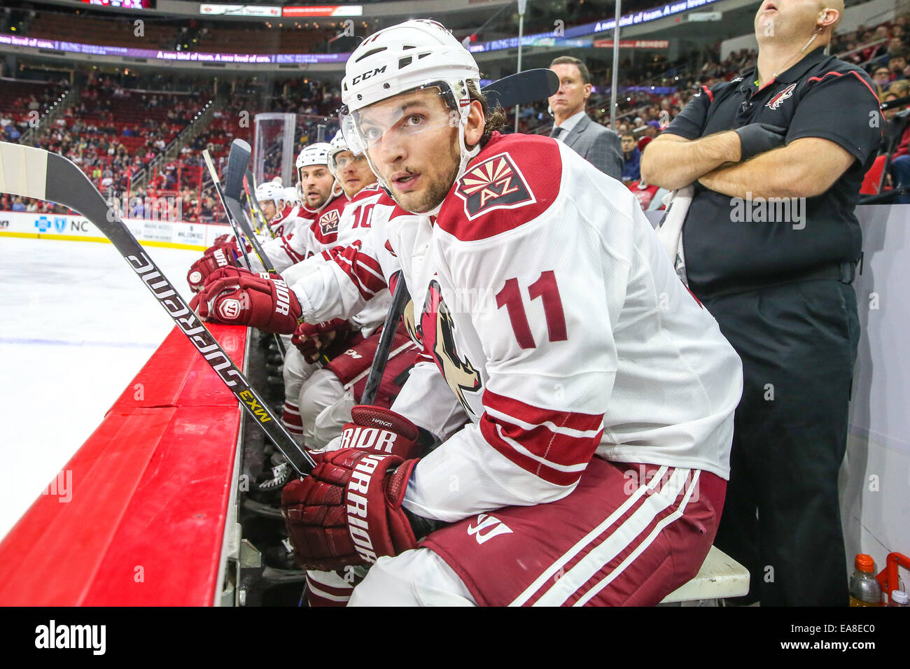 Raleigh, North Carolina, USA. 1st Nov, 2014. Arizona Coyotes center ...