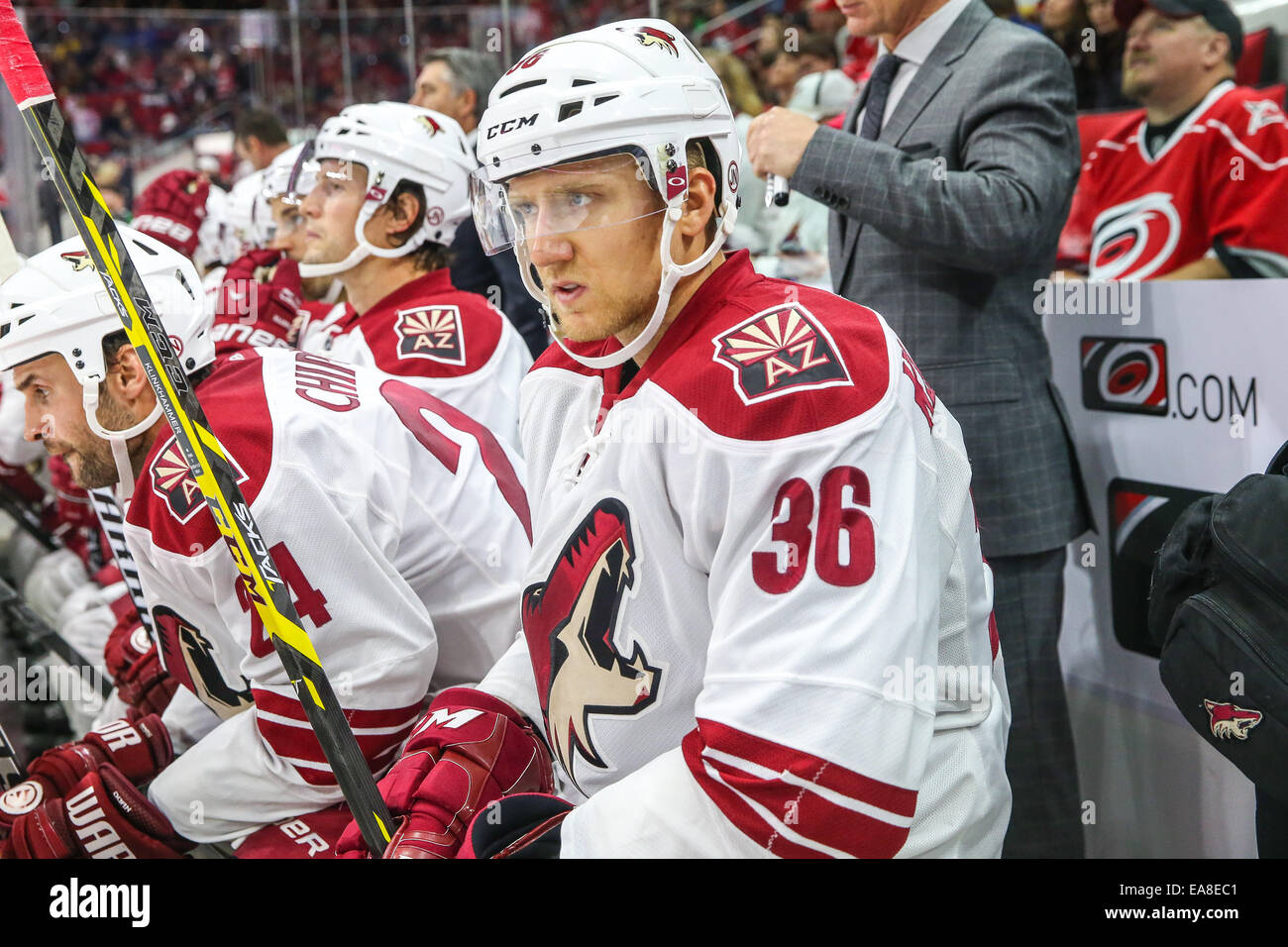 Raleigh, North Carolina, USA. 1st Nov, 2014. Arizona Coyotes left wing ...