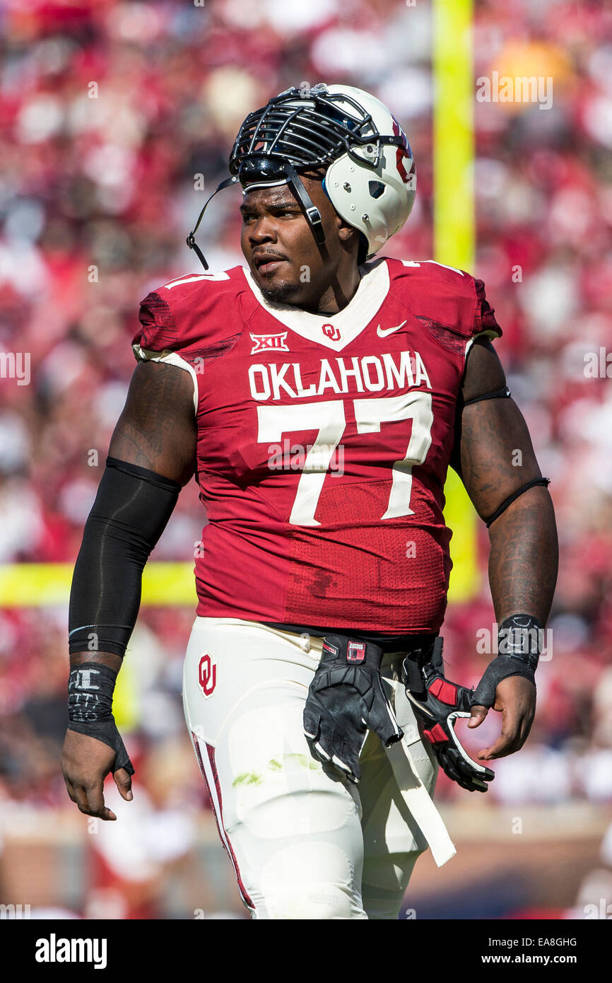 November 8, 2104: Oklahoma Sooners guard Dionte Savage (77) during the ...