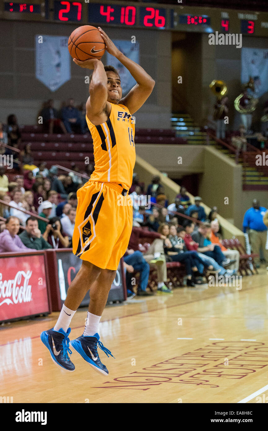 Charleston, SC, USA. 8th Nov, 2014. Emory G Jonathan Terry (14) during ...
