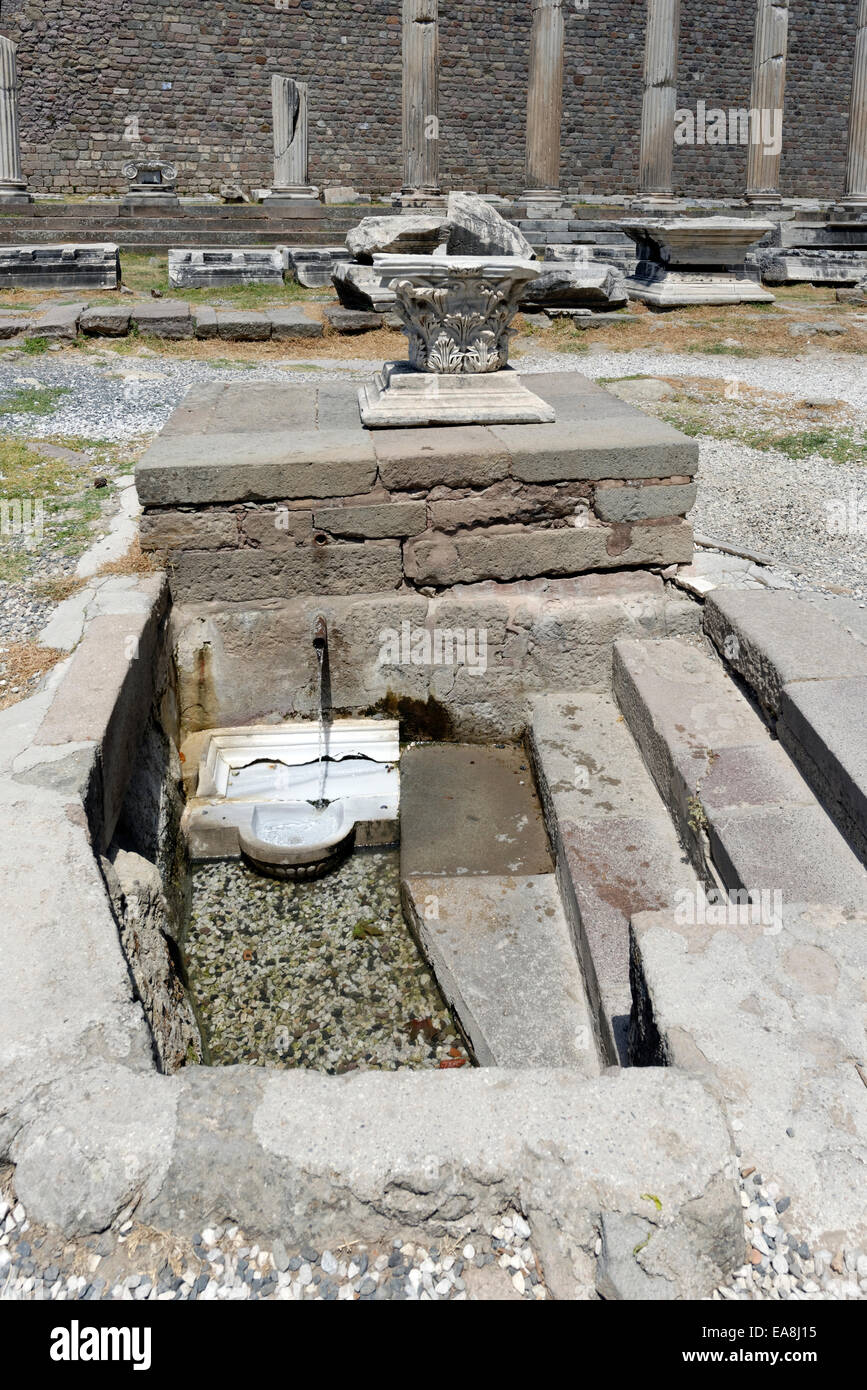 Roman era sacred fountain where patients bathed and drank water in the ...