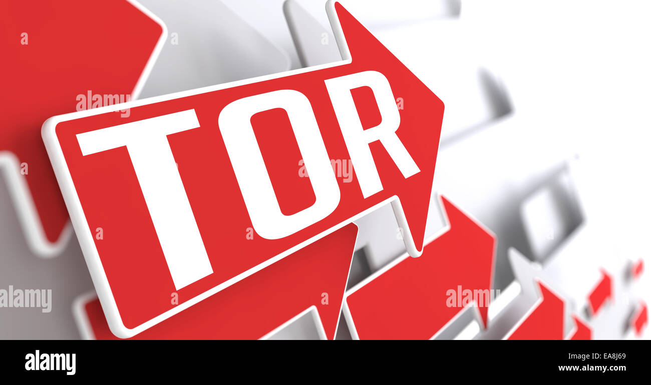 TOR - Red Arrows Indicate the Direction on Grey Background Stock Photo ...