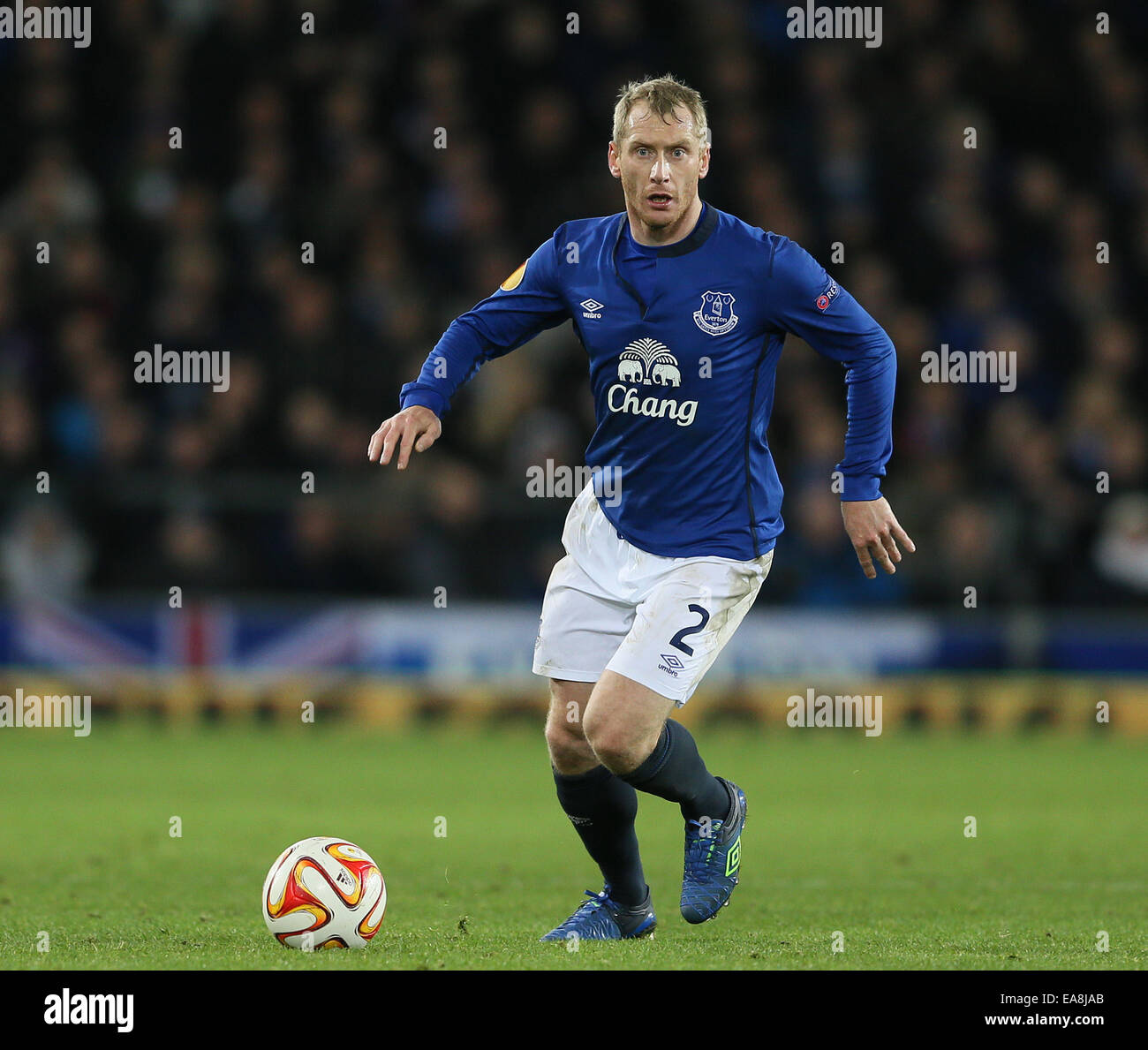 Liverpool, UK. 6th Nov, 2014. Tony Hibbert of Everton - UEFA Europa ...