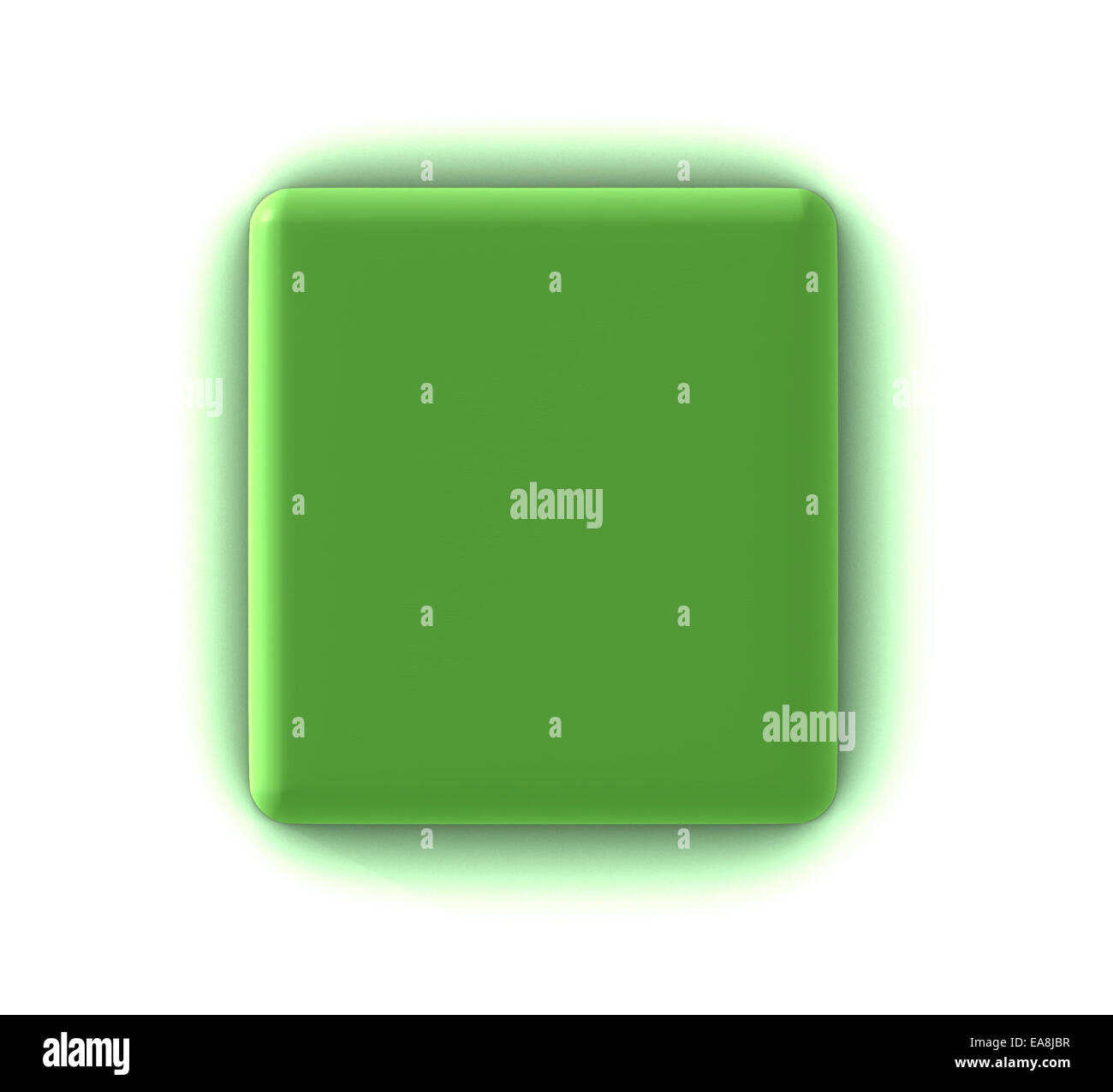 3d green button on white for web design Stock Photo - Alamy