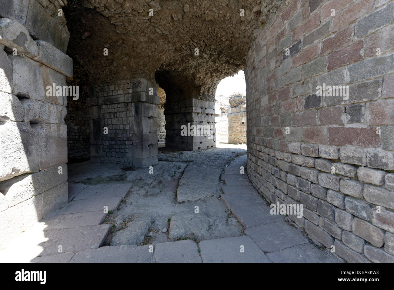 Section of the Roman era Circular treatment structure in the south east ...