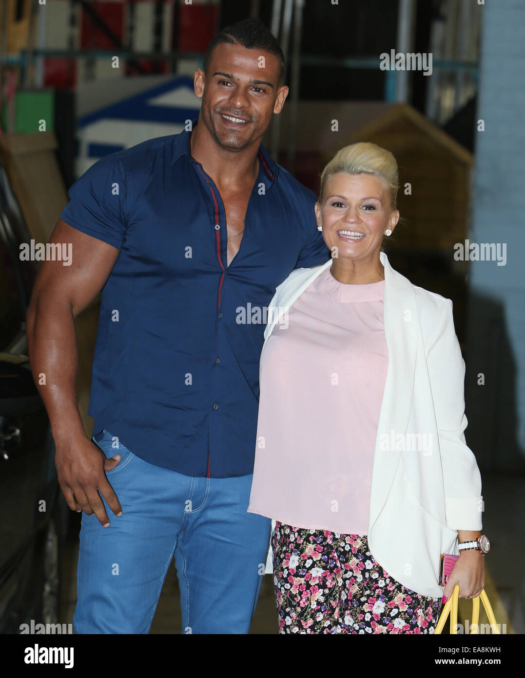 Kerry Katona and George Kay outside the ITV studios Featuring: Kerry ...