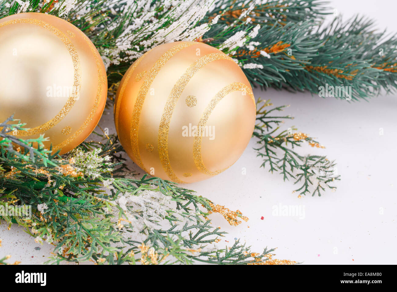 White christmas tree green balls hi-res stock photography and images ...
