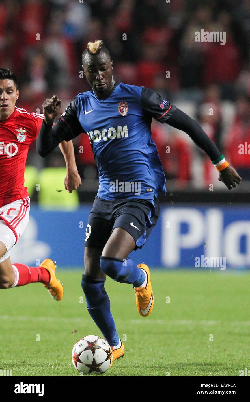 Lacina Traore - 04.11.2014 - Benfica/Monaco - Champions League.Photo ...