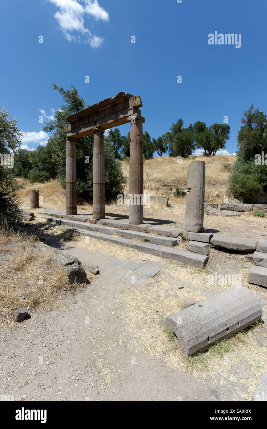 Doric style Hellenistic period portico (stoa) which branches out from ...