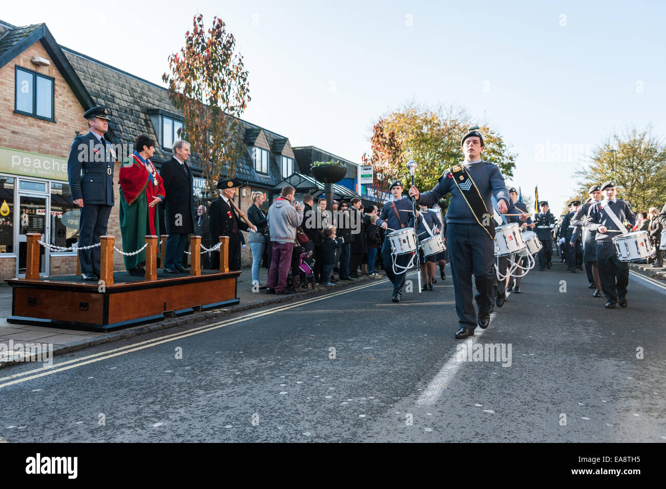 Carterton, Oxfordshire, UK. 9th November, 2014. The Station Commander ...