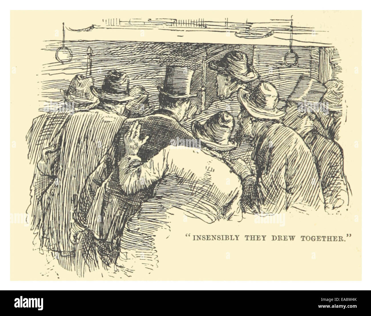 This 1883 illustration by Mark Twain titled *Insensibly They Drew ...