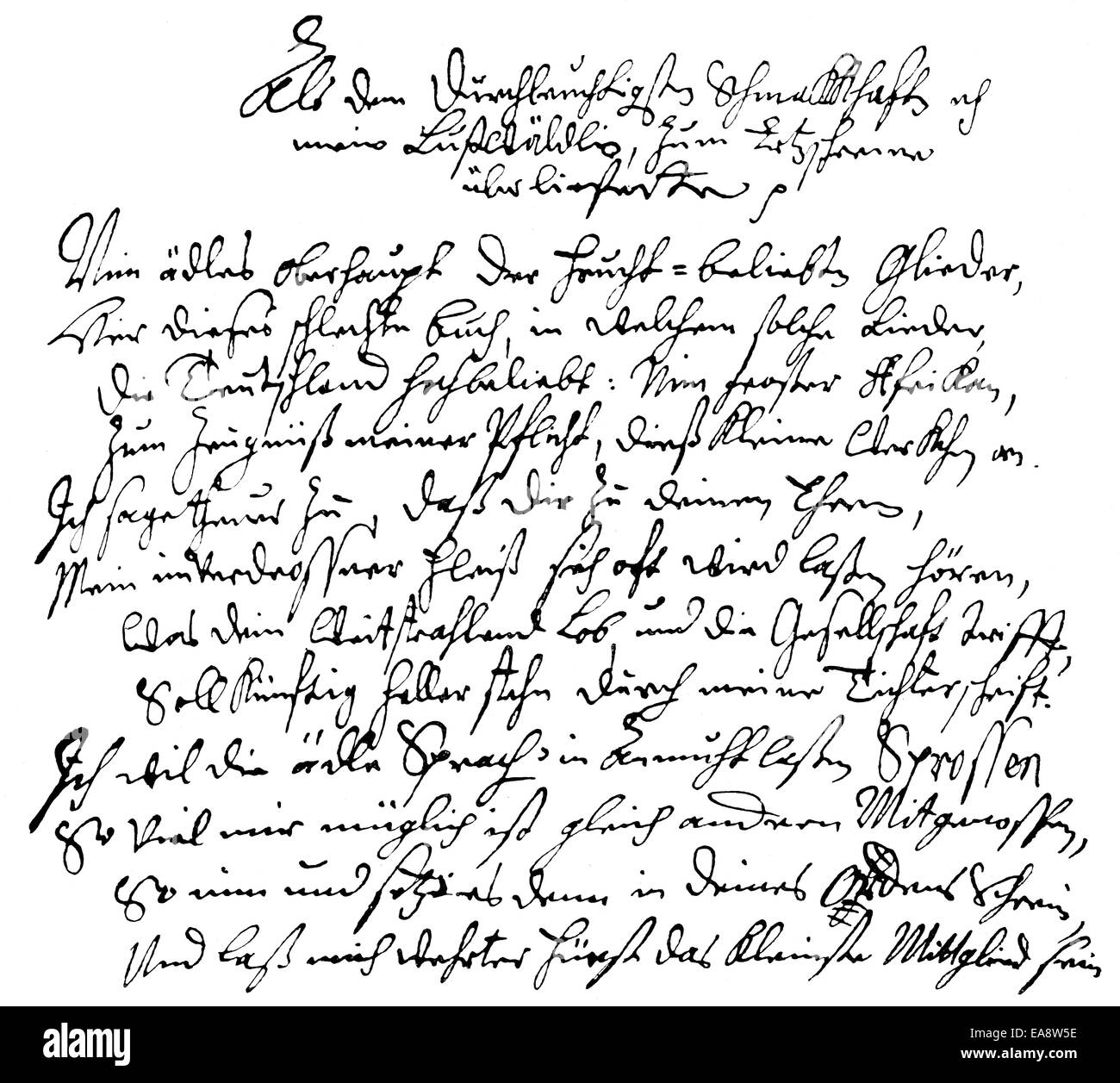 A poem by Georg Neumark, 1621 - 1681, a German poet and composer of ...