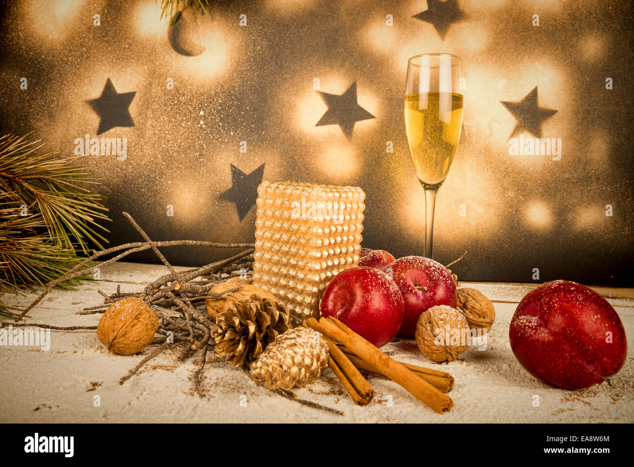 Christmas arrangement , a holiday still life Stock Photo - Alamy
