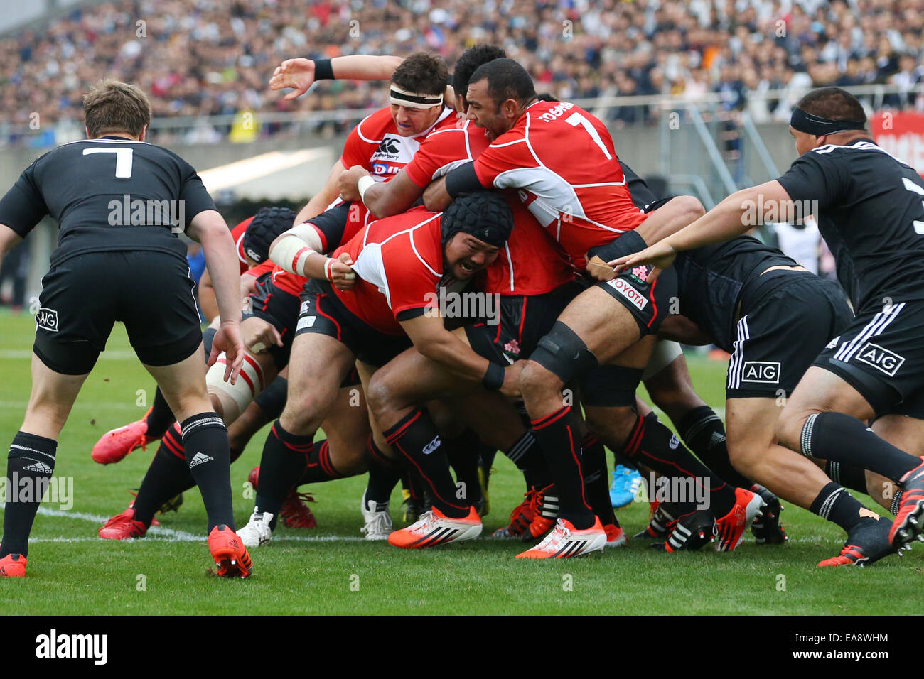 Chichibunomiya Rugby Stadium, Tokyo, Japan. 8th Nov, 2014. Japan XV ...