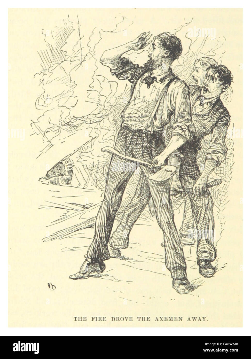 This 1883 reference from Mark Twain depicts a dramatic scene where fire ...