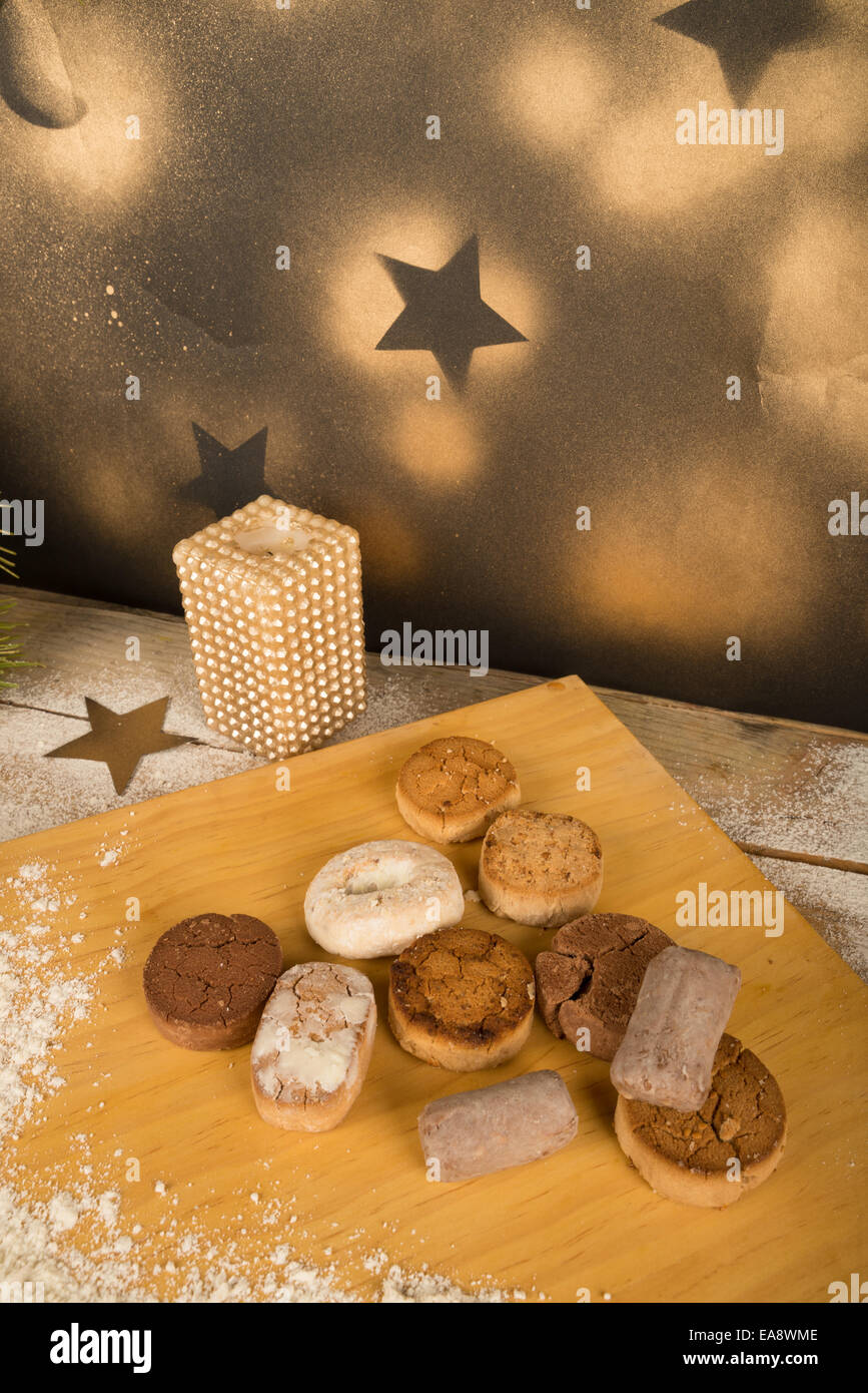 Assortment of traditional homemade Spanish Christmas sweets Stock Photo ...