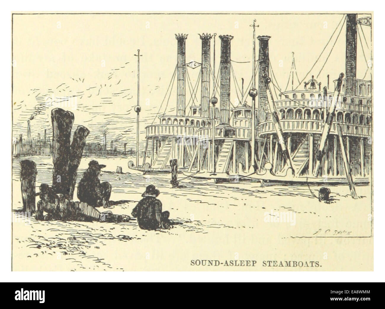 This 1883 illustration by Mark Twain depicts the 'Sound-Asleep ...