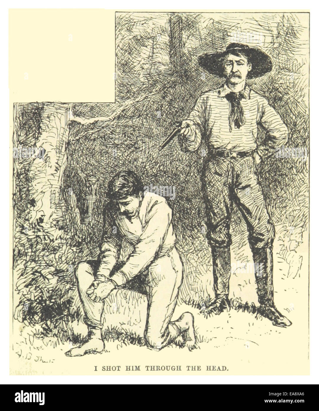 An illustration from Mark Twain's 1883 work, *The Adventures of ...