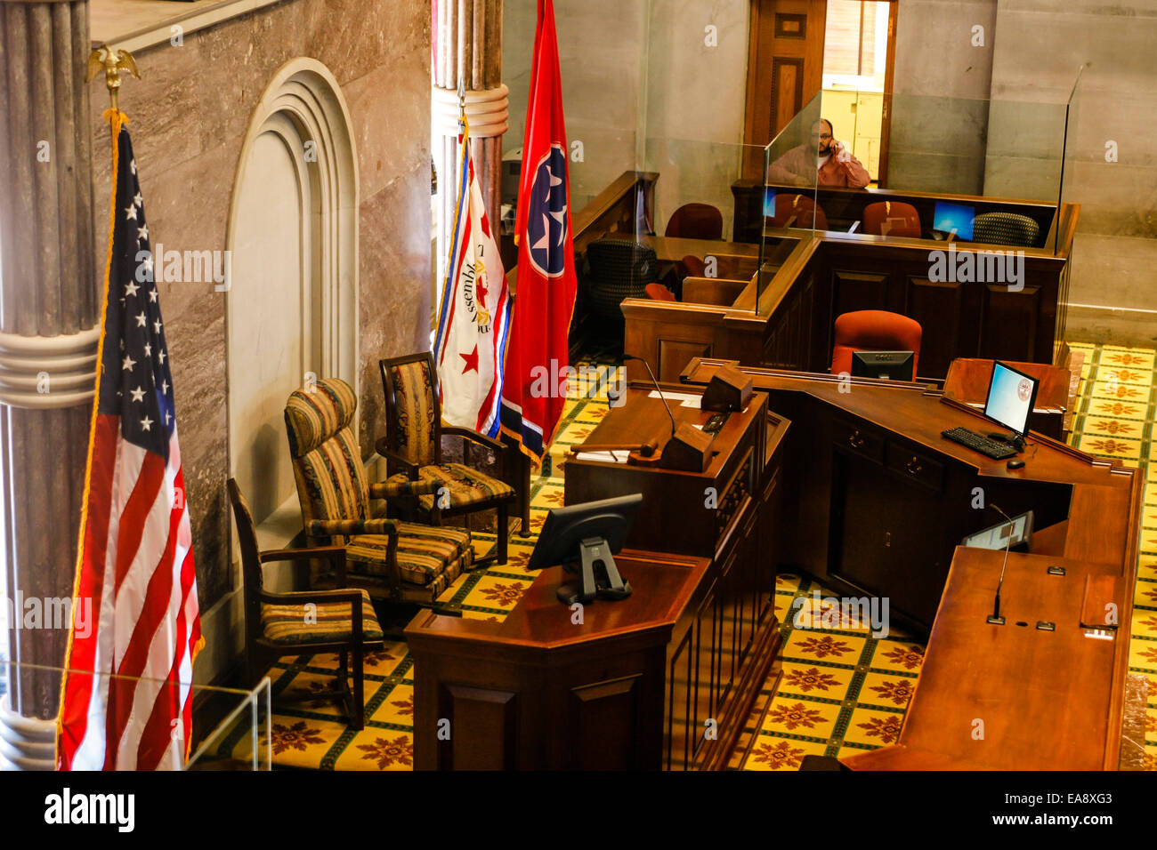 The House of Representatives Chamber inside the Tennessee State Capitol ...