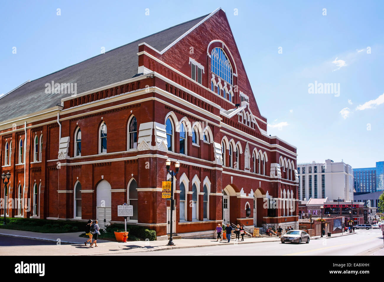 The Ryman Auditorium in "The District" area of Nashville Tennessee ...