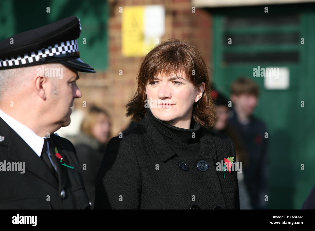 Nicky morgan attends the remembrance sunday ceremony to honour those ...