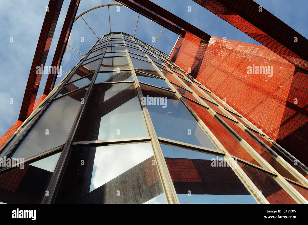 modern office high building against blue sky Stock Photo - Alamy