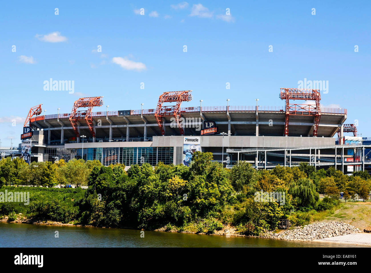 LP Field on the Cumberland River in Nashville TN Stock Photo - Alamy