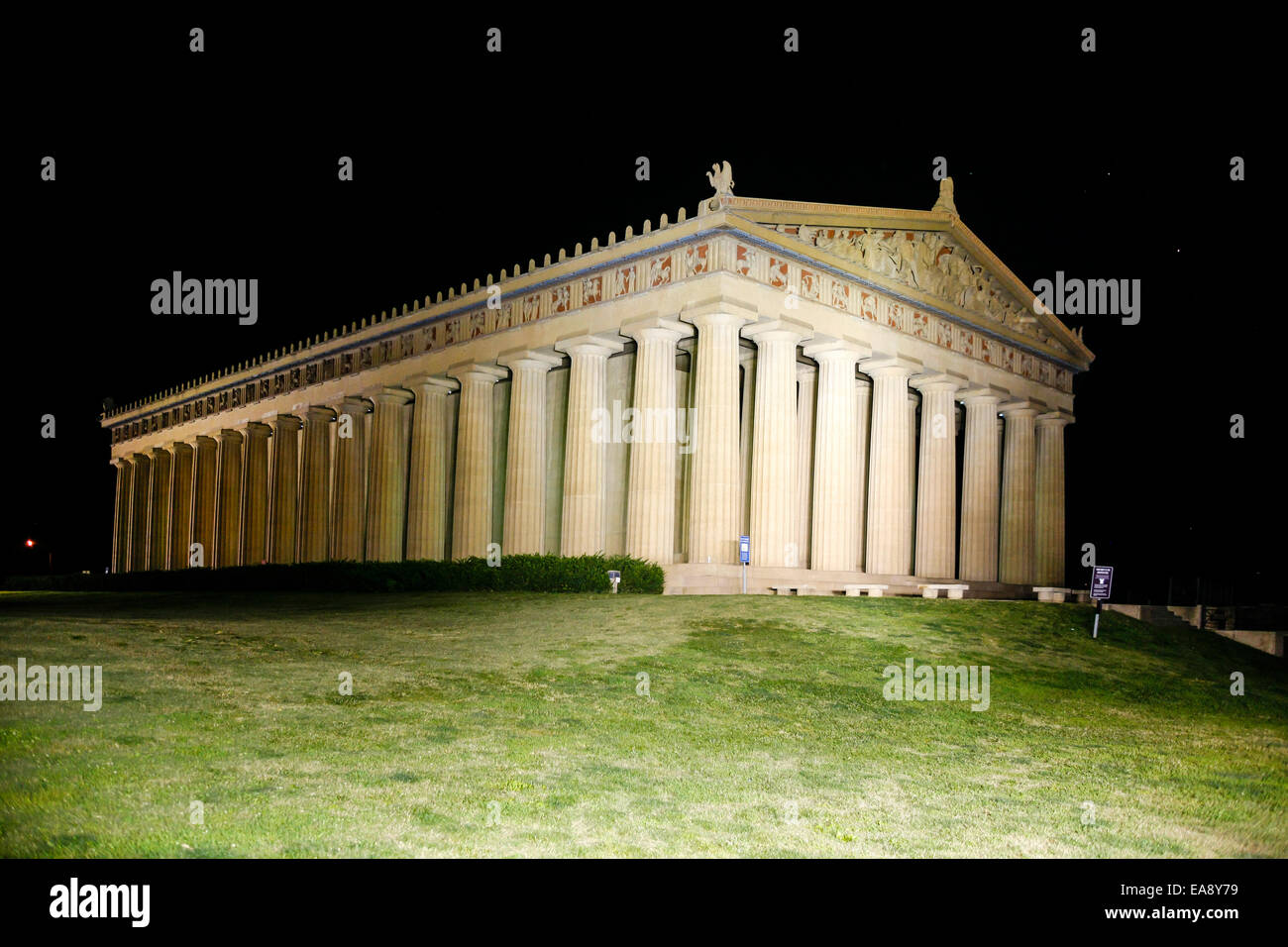 The Parthenon in Centennial Park at night in Nashville Tennessee Stock Photo - Alamy