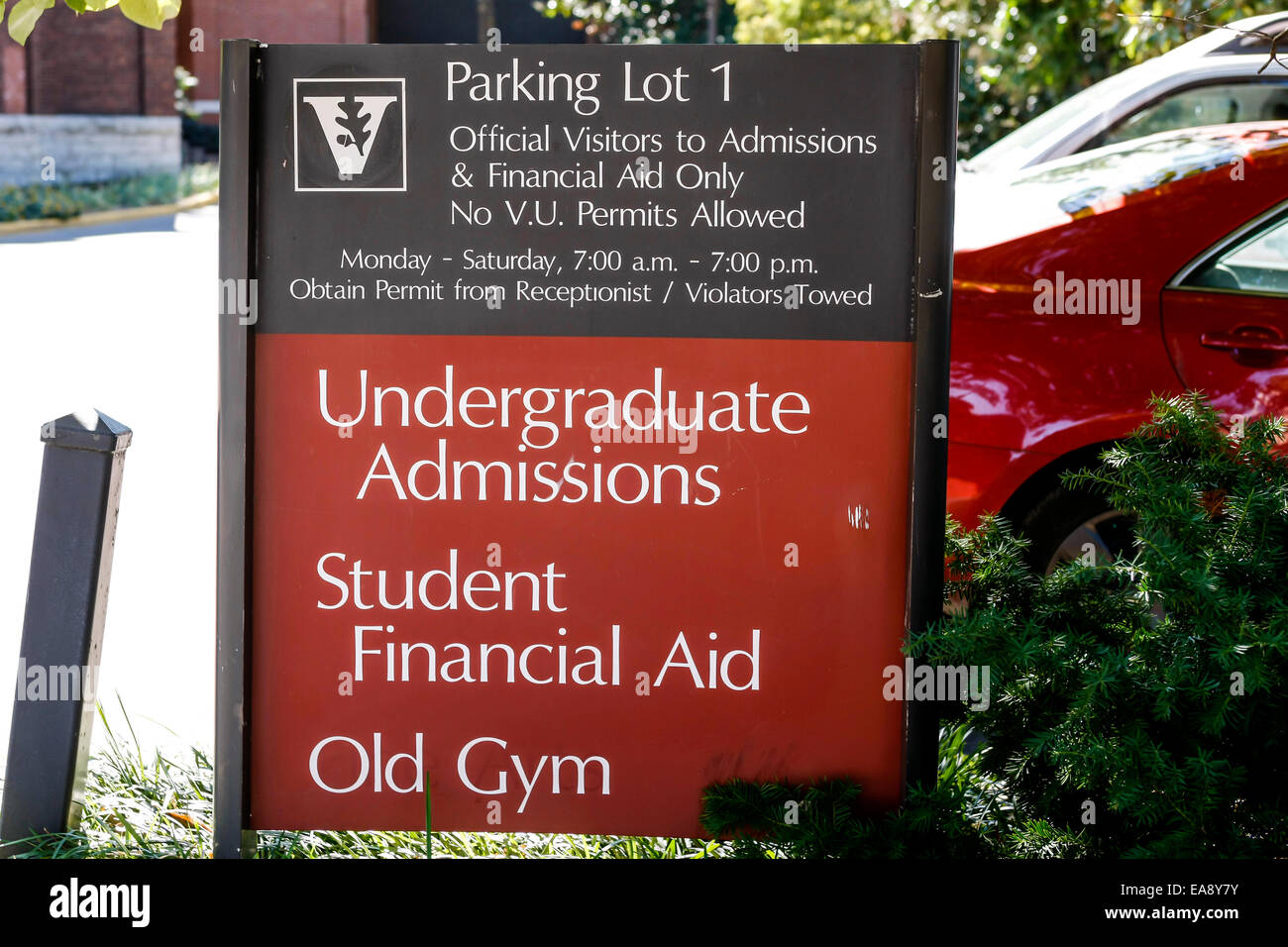 Vanderbilt University sign on the campus in Nashville TN Stock Photo ...