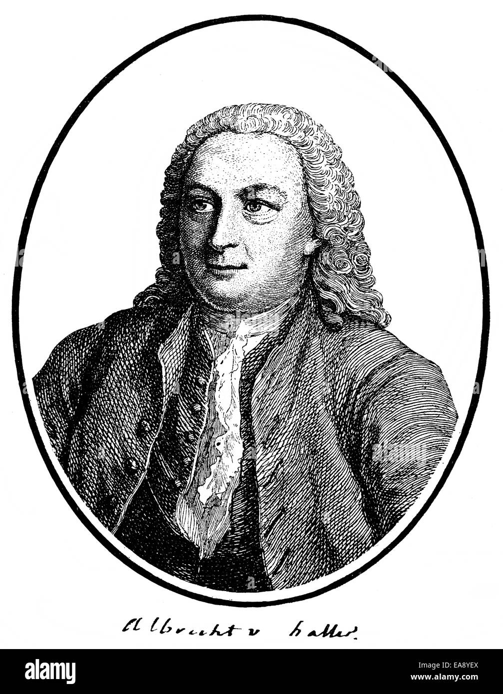 Albrecht von Haller, 1708 - 1777, a Swiss physician, botanist and ...