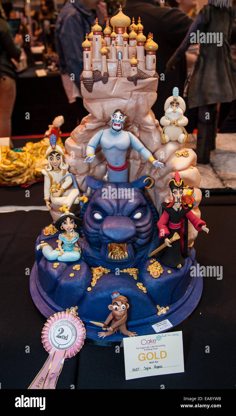 Aladdin cake at Cake International at the NEC where bakers show off ...