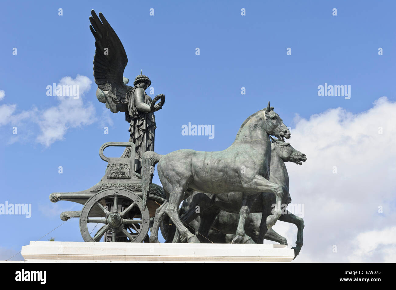 The Quadriga dell'Unità on the summit of the Victor Emmanuel II ...