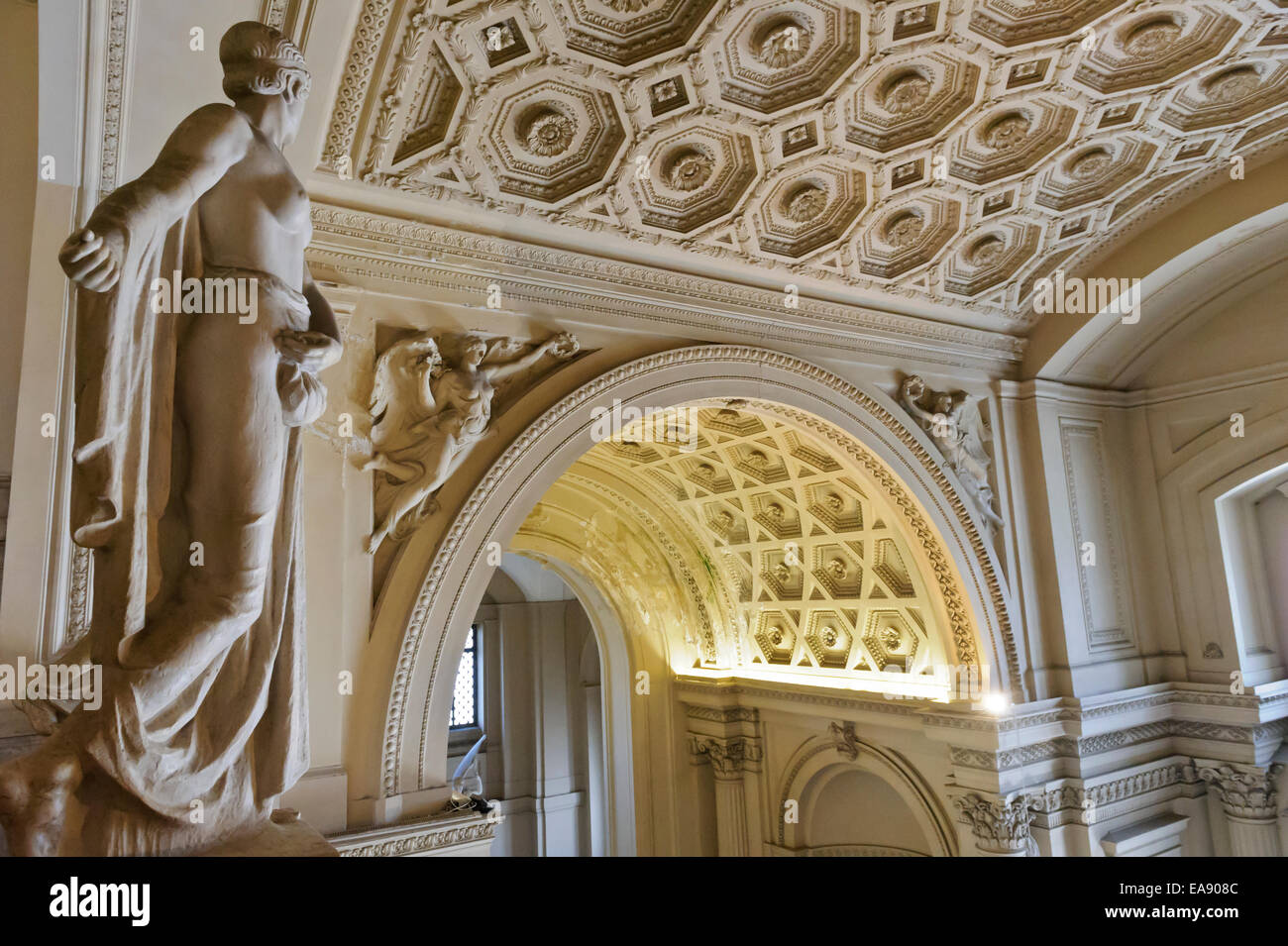 The decorative ceiling at the entrance of the Victor Emmanuel II ...