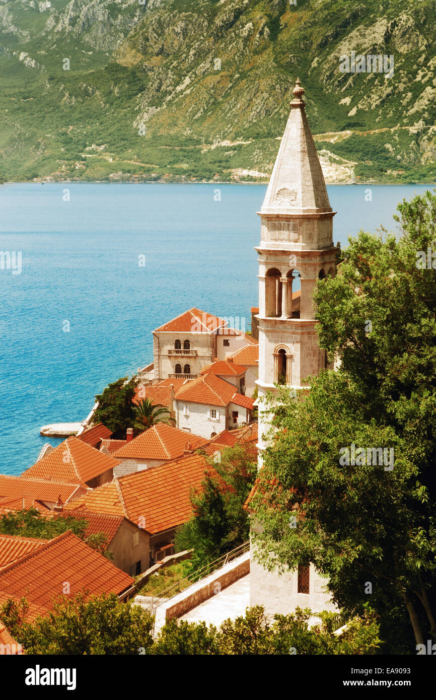 Panoramic image of nice summer European old town Stock Photo - Alamy