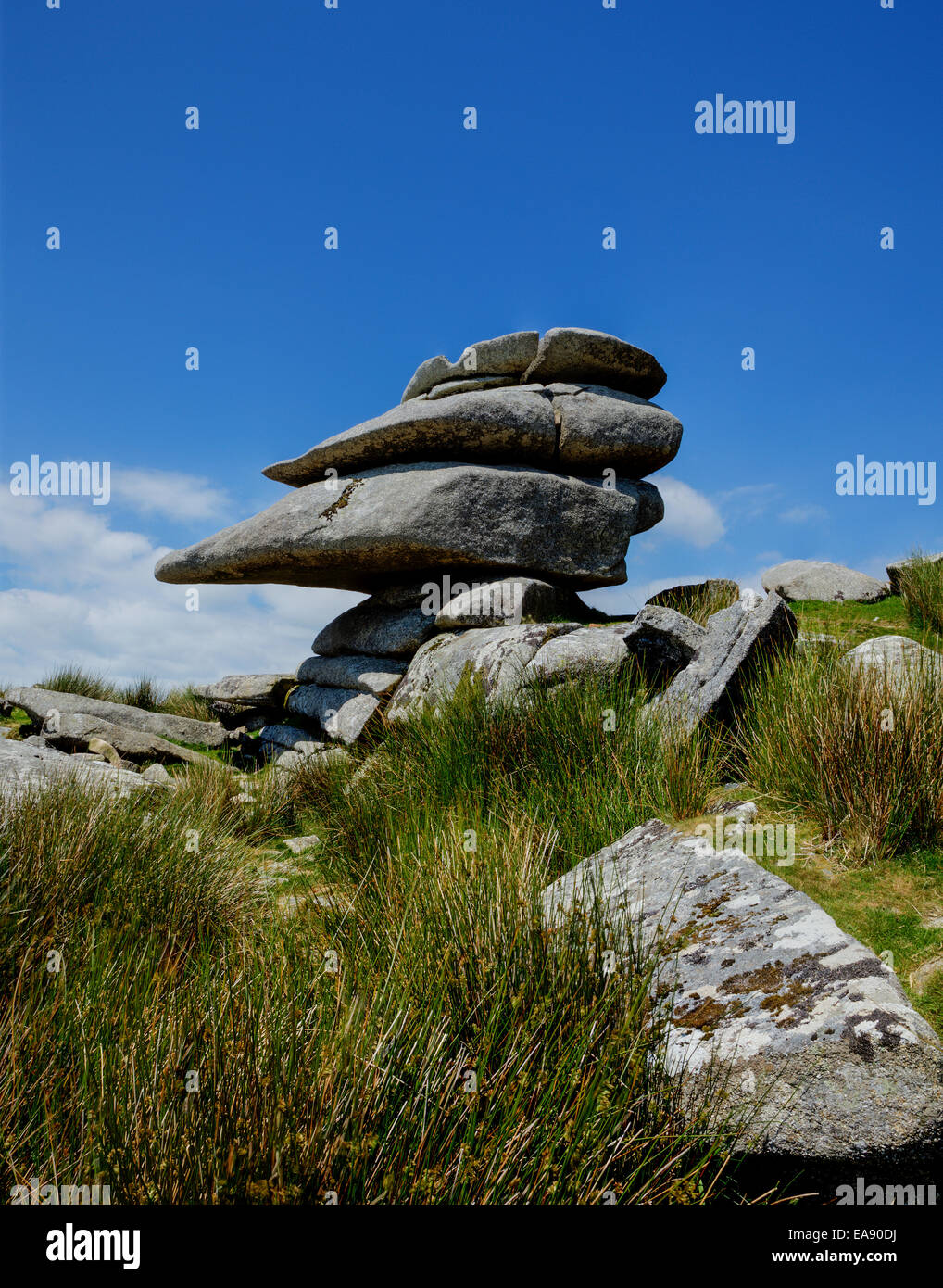 The Cheesewring rock formation, Bodmin Moor, Cornwall Stock Photo - Alamy