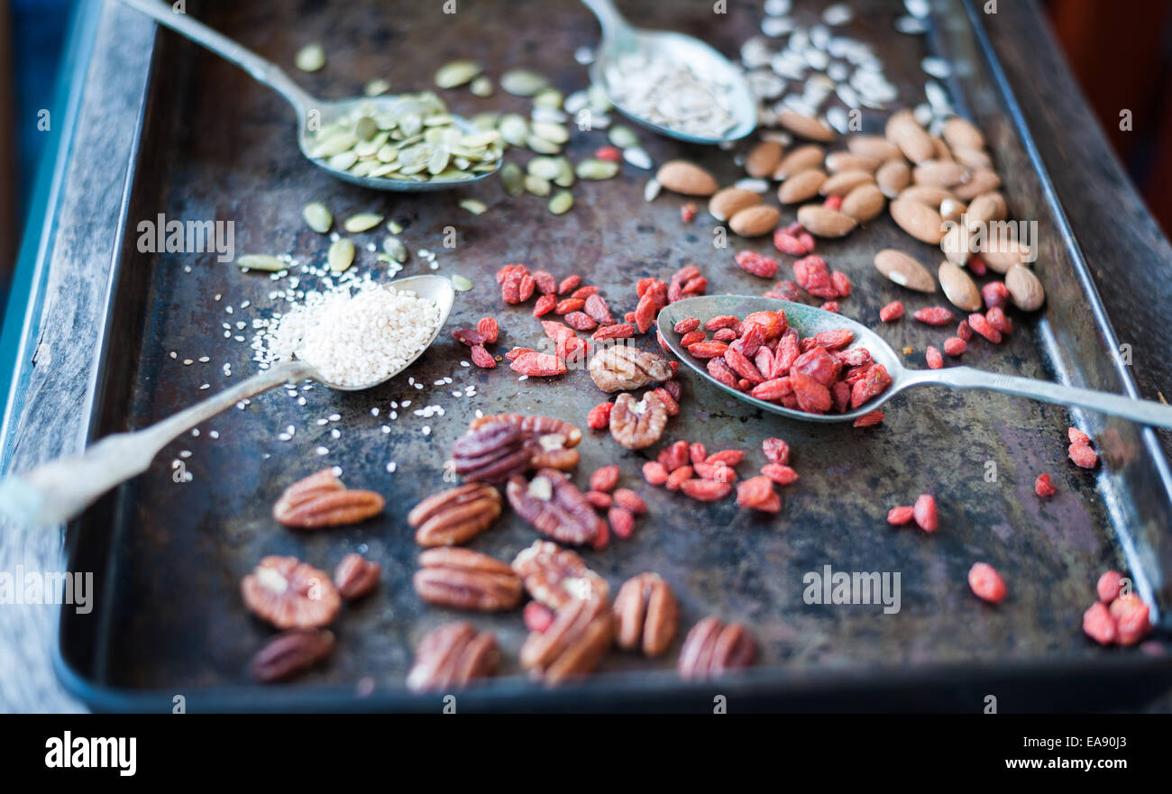Pecan nuts sunflower seeds hi-res stock photography and images - Alamy