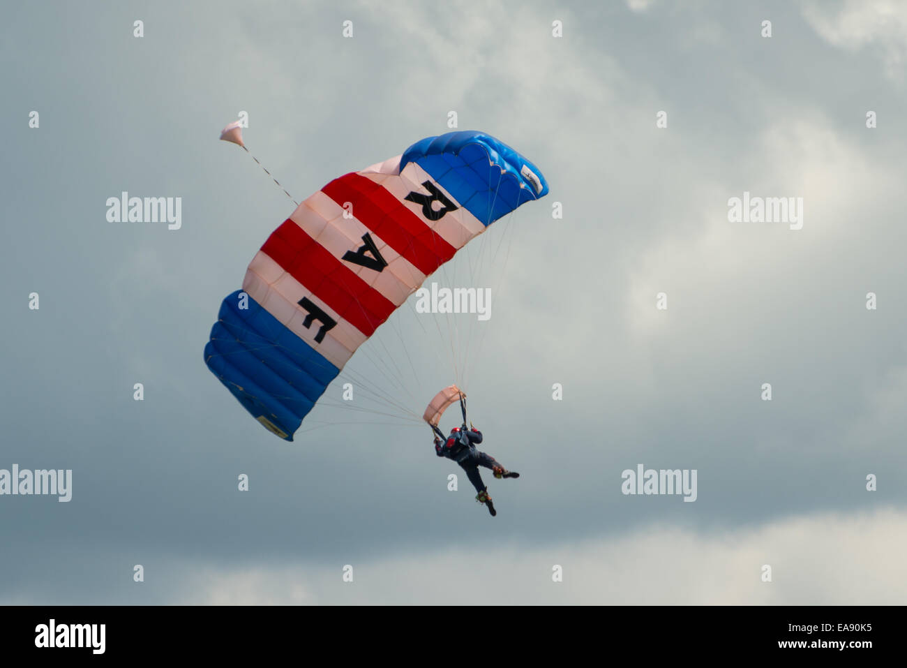 Cosford, UK - 08 June 2014: RAF Falcon parachute display team seen at ...