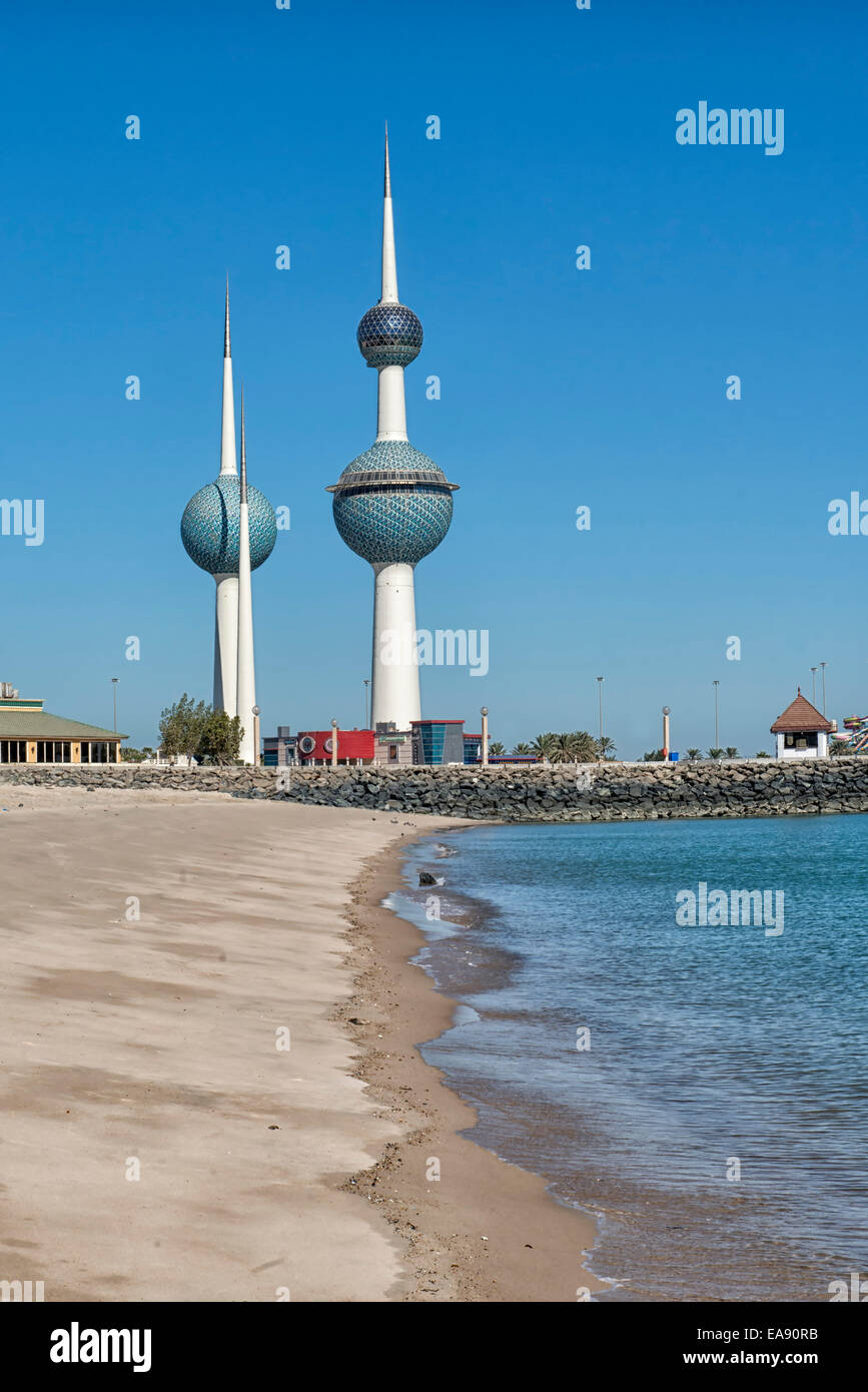 Kuwait Towers in Kuwait City, Kuwait Stock Photo - Alamy
