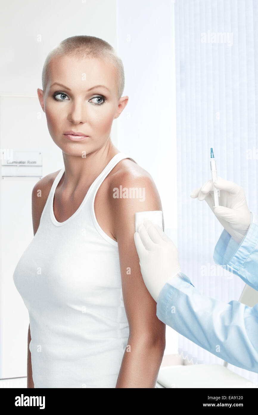 Portrait of young nice woman on medical examination Stock Photo - Alamy
