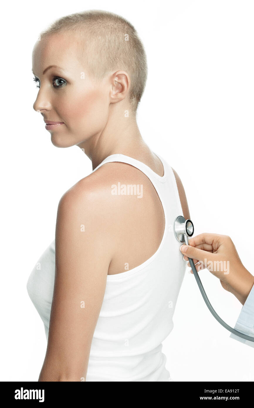 Portrait of young nice woman on medical examination Stock Photo - Alamy