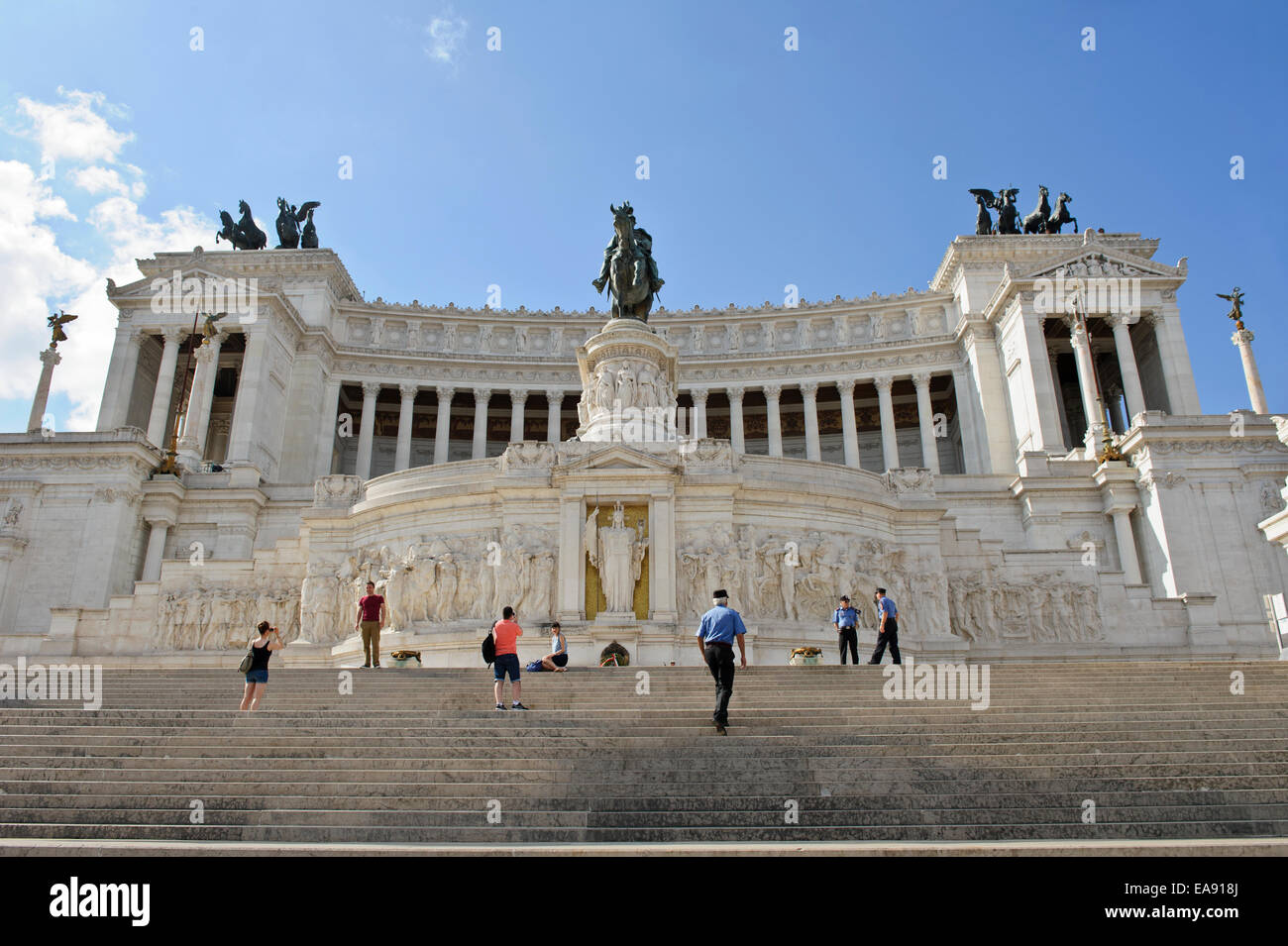 The Victor Emmanuel II monument with its magnificent white columns in ...