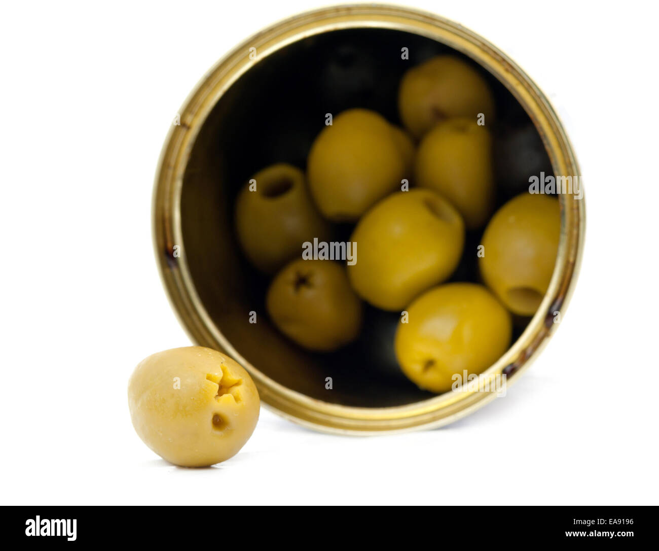 green olive isolated on white Stock Photo - Alamy