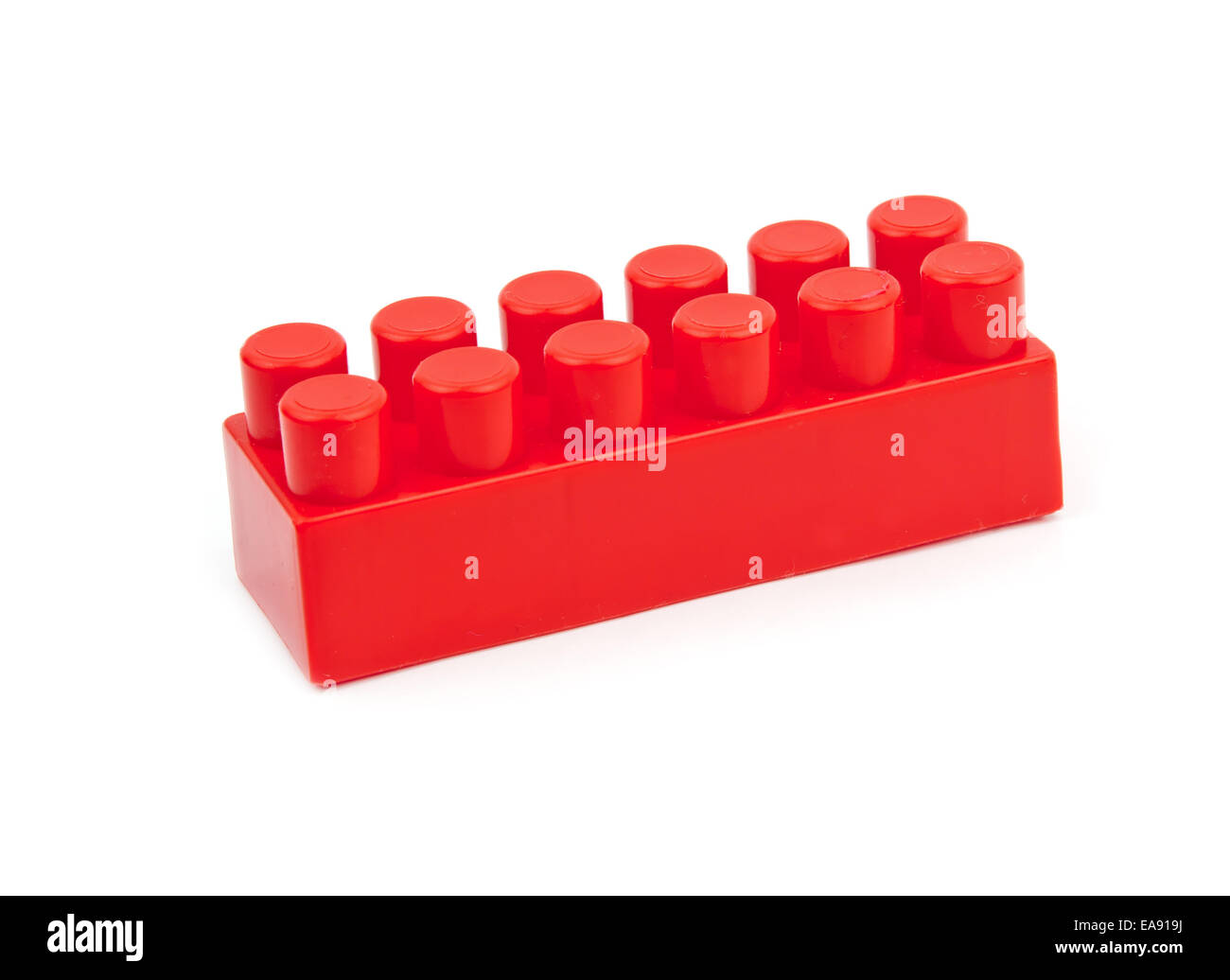 red toy cube on white background Stock Photo - Alamy