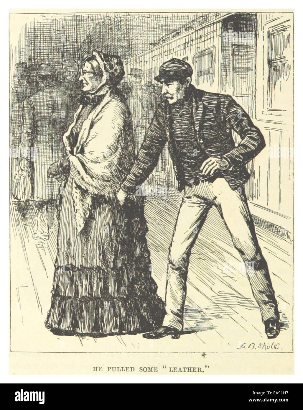 An 1883 illustration from *Mark Twain*’s works, capturing a scene where ...