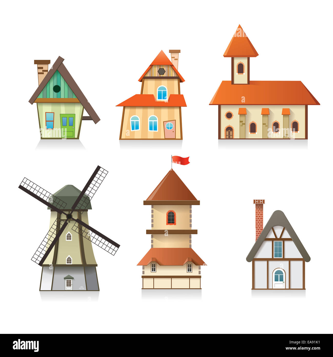 Orange architecture detail Cut Out Stock Images & Pictures - Alamy