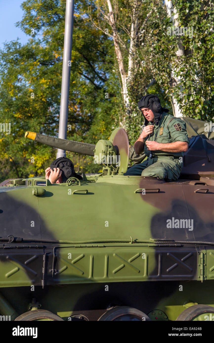 Unidentified serbian soldiers in BVP M-80A Infantry Fighting Vehicle ...